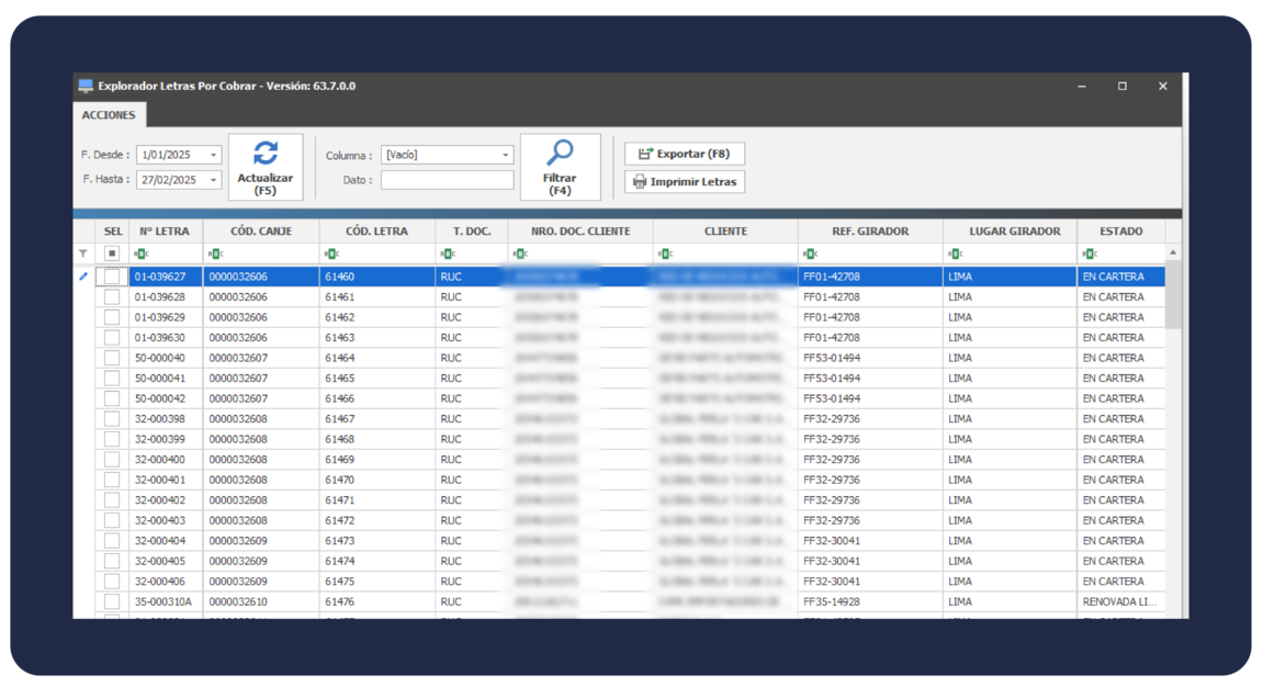 Módulo 10: Letras | FastERP