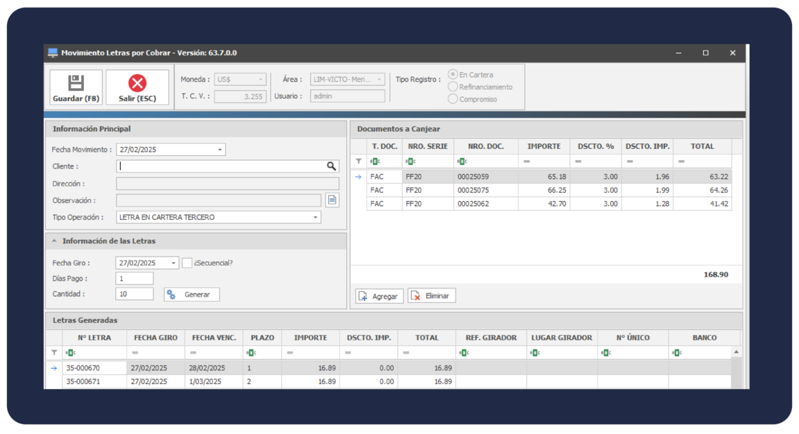 Módulo 10: Letras | FastERP